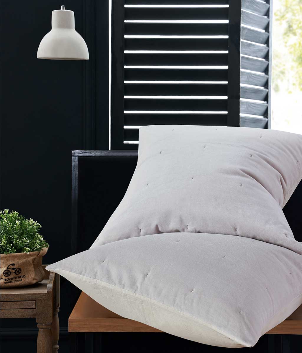 Hana Quilted Euro Set Tea | M.M Linen